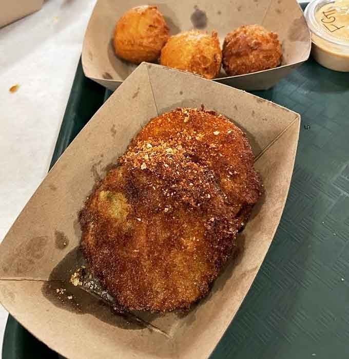 Crispy fried delights that make you wonder why more vegetables don't get the golden treatment. Crunchy outside, tangy inside – vegetable candy for grown-ups.