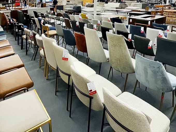 The furniture section transforms "I could never afford that" daydreams into "I'll take two" reality. Your living room is about to get an upgrade.