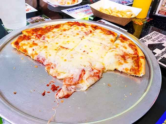 Pizza makes an appearance too, because sometimes you need a cheesy backup plan for the indecisive folks in your group.