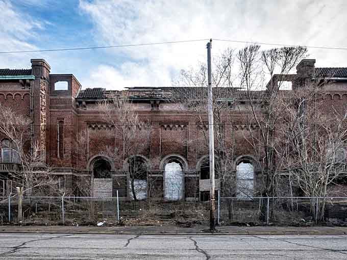 This auditorium has seen better days, but those arches still remember when Gary had something to celebrate.