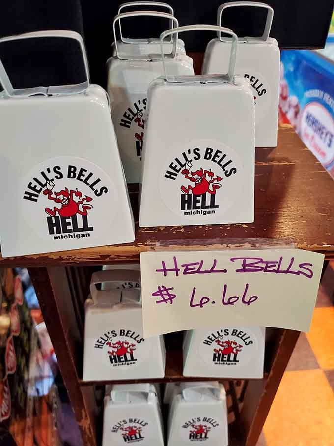 Hell's Bells takeout containers&mdash;finally, a way to bring a little piece of perdition home to your dinner table tonight.