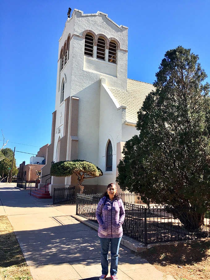 This historic church reaches skyward with its bell tower, a spiritual landmark in Douglas's architectural landscape.