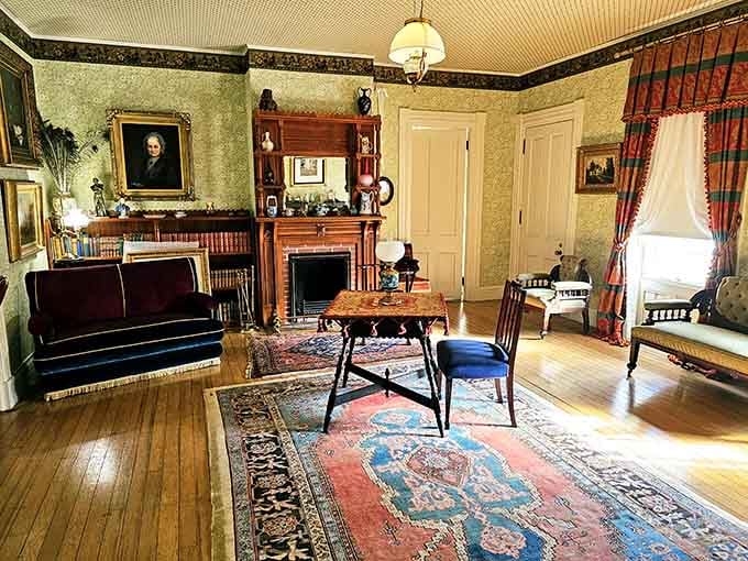 This parlor hosted political powerbrokers and family gatherings alike, proving great rooms serve multiple purposes beautifully.