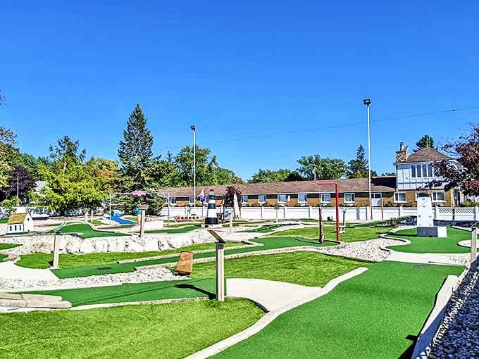 Mini-golf that hasn't been "upgraded" to cost as much as actual golf&mdash;a nostalgic pleasure that's refreshingly budget-friendly.