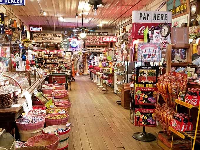 Step inside for vintage candy, nostalgic treats, and enough Coca-Cola memorabilia to fill a museum.