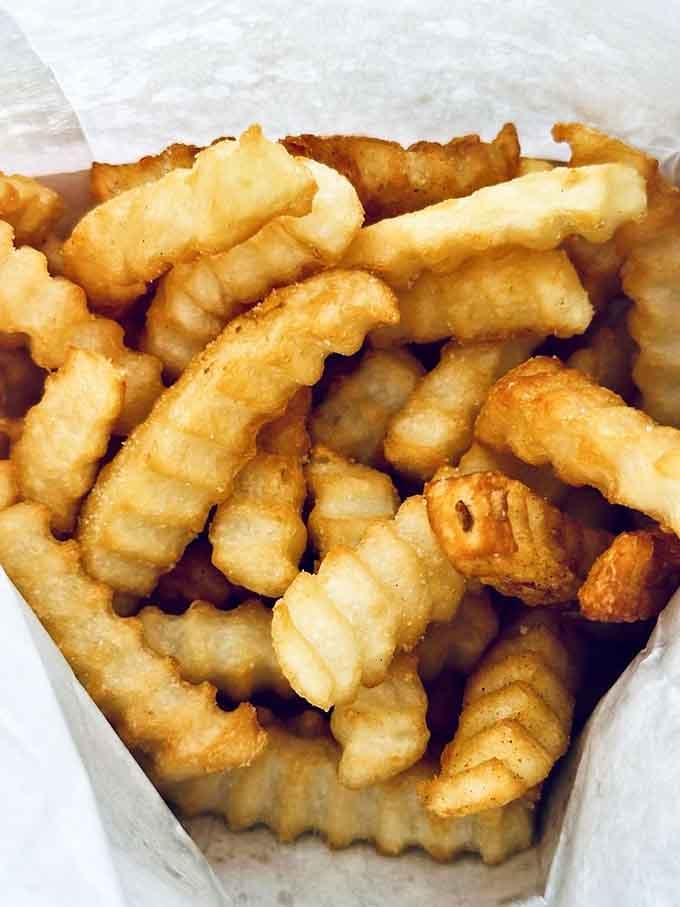 Crinkle-cut fries: the supporting actor that knows its role and absolutely nails the performance every time.