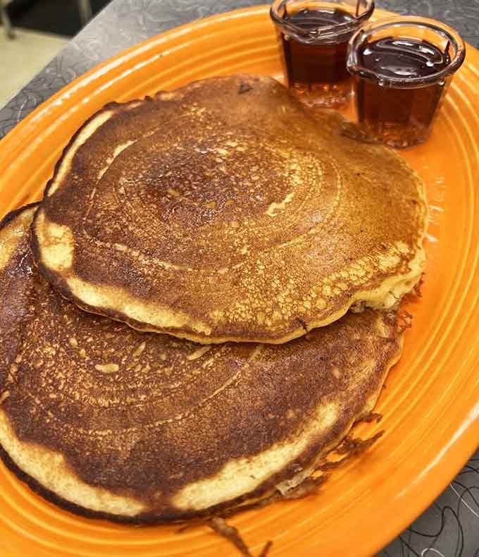 Those buttermilk pancakes are wider than a vinyl record and probably just as classic as anything Sinatra ever recorded.