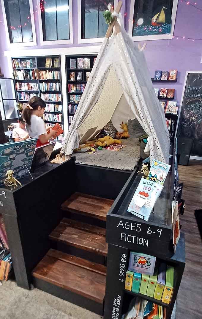 The children's reading teepee&mdash;where young imaginations take flight and parents secretly wish they could squeeze inside too.