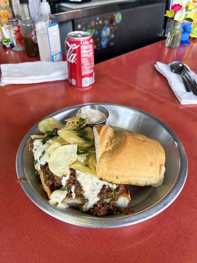 The LT piles maple beef, bacon, and green chile queso into one glorious handheld masterpiece.