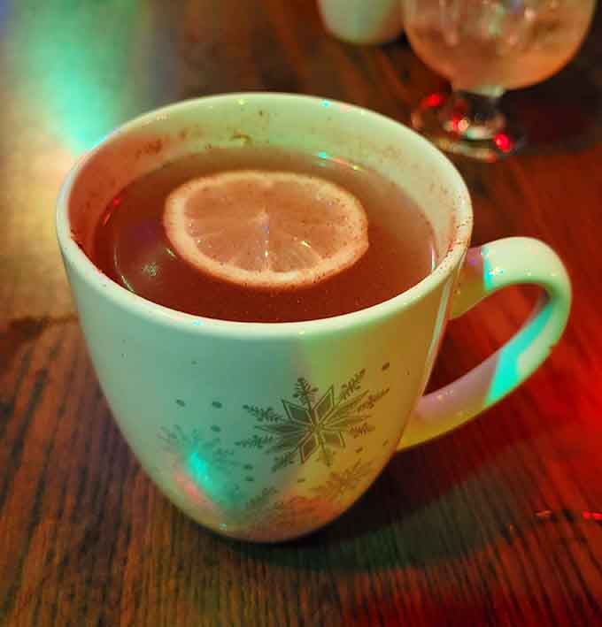 Whiskey Hot Toddy warming you up even though it's probably seventy degrees outside right now.