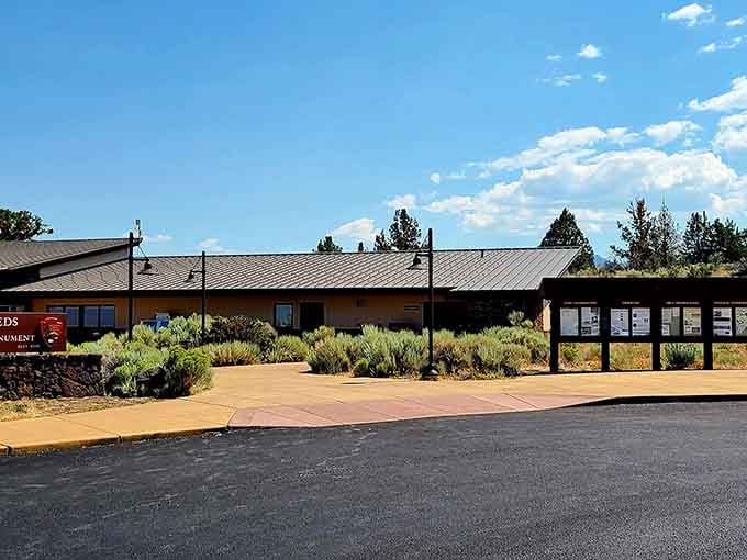 The visitor center stands ready to equip you with maps, flashlights, and all the cave wisdom you'll need.
