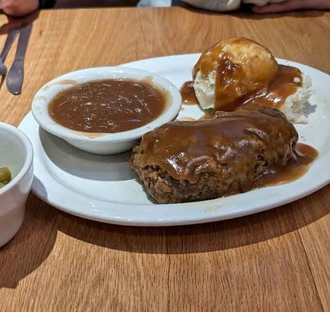 This gravy-smothered meatloaf could make someone secretly Google the recipe when no one&rsquo;s looking.