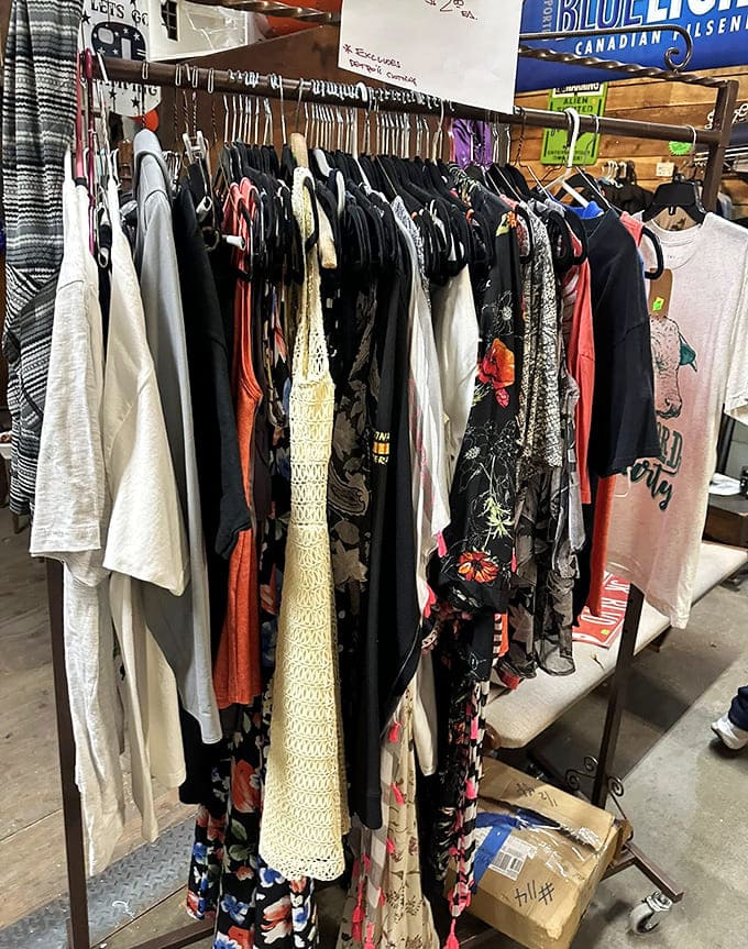 Racks of genuine vintage clothing prove that fashion really does come back around, just with better stories.