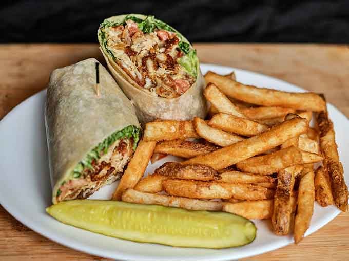 When you need a break from burgers, this wrap delivers with fries that refuse to be ignored.