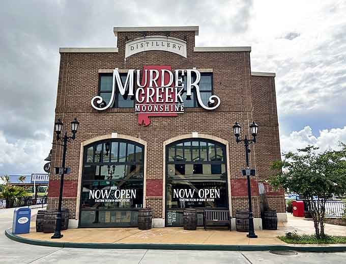 Murder Creek Distillery's brick fa&ccedil;ade houses liquid treasures within, proving that moonshine has come a long way from backwoods stills to downtown sophistication.