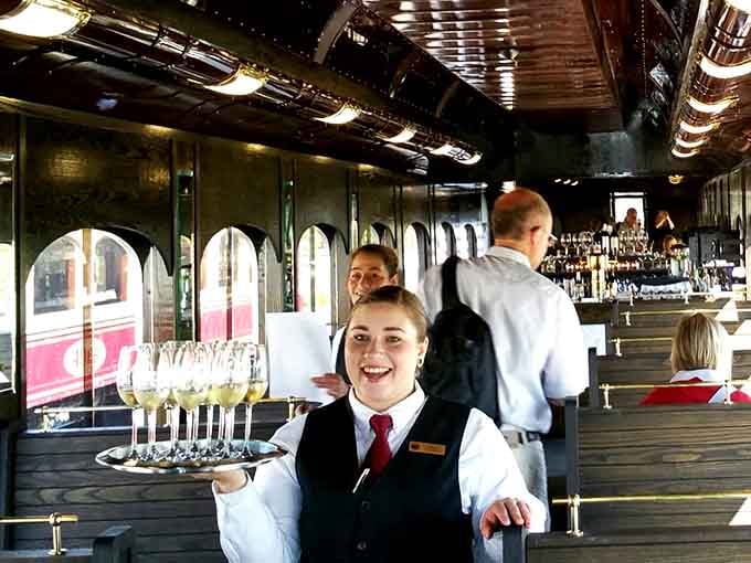 Your server navigates a moving train with more grace than most of us manage standing still on solid ground.