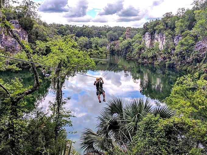 Zip-lining over pristine Florida waters delivers thrills your wallet can actually afford to repeat next weekend too.