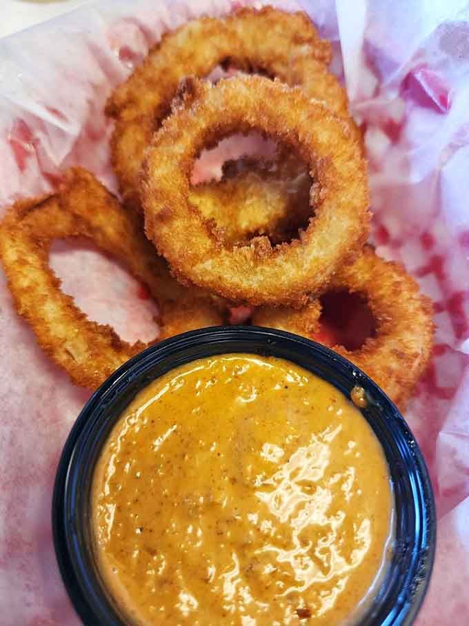 These aren't just onion rings; they're golden halos of crunch surrounding sweet, tender onion&mdash;the kind that make you wonder why you ever waste calories on mediocre versions.