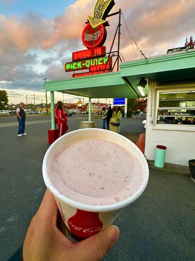 Berry goodness captured in a cup, reminding you that summer tastes even better when it's this perfectly blended.