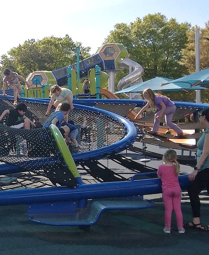 Spider-Man would feel right at home on this rope structure, cape optional but enthusiasm mandatory.