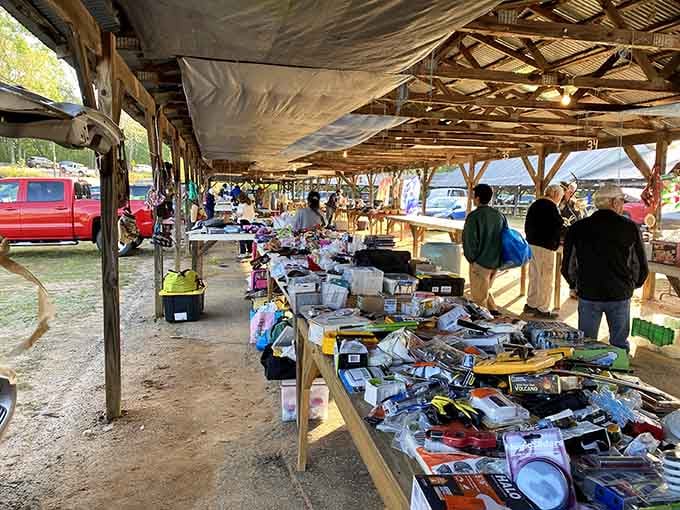 The Pickens County Flea Market sprawls with treasures, where one person's clutter becomes your unexpected vintage gold.