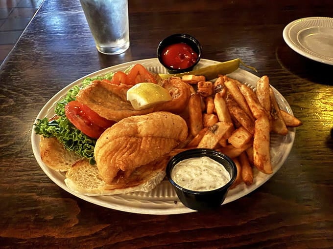 Golden walleye with crispy fries delivers that classic fish fry experience we all crave on a Friday night.