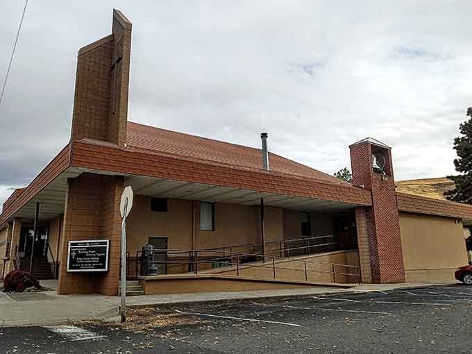 Modern church design meets practical accessibility, proving faith communities adapt while keeping their core values intact.