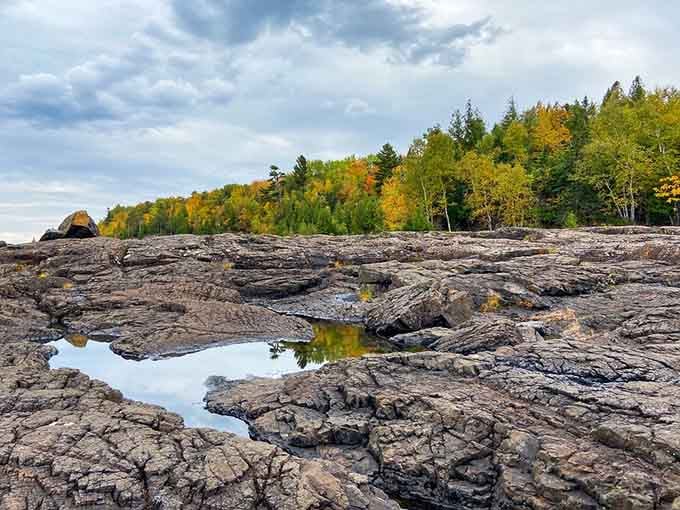 Rugged volcanic rock formations proving that Mother Nature is the ultimate landscape architect, no degree required.