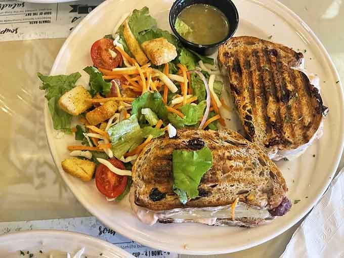 Three kinds of cheese on cranberry walnut bread proves that childhood favorites deserve sophisticated upgrades when you grow up.