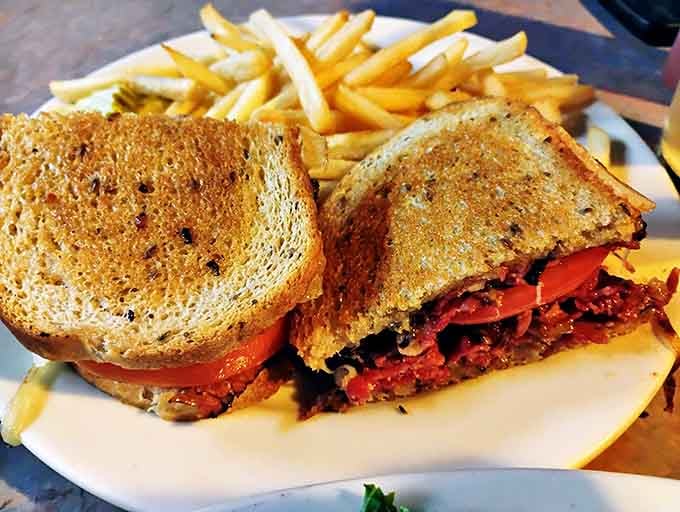 This hearty sandwich isn't trying to win beauty contests &ndash; it's too busy delivering layers of flavor that make you close your eyes in appreciation.