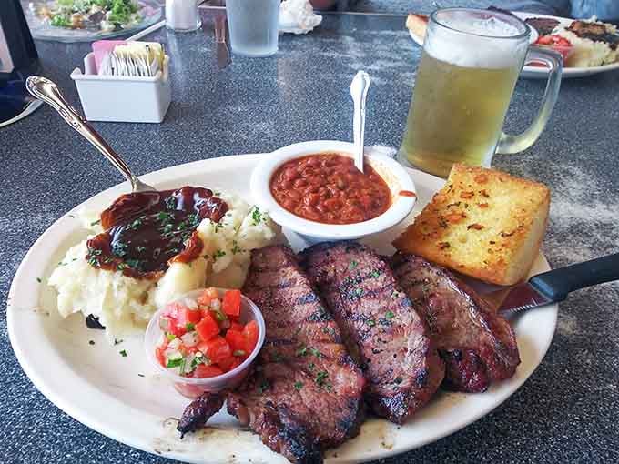 Steak so tender it practically cuts itself, served with sides that understand the assignment is pure satisfaction.