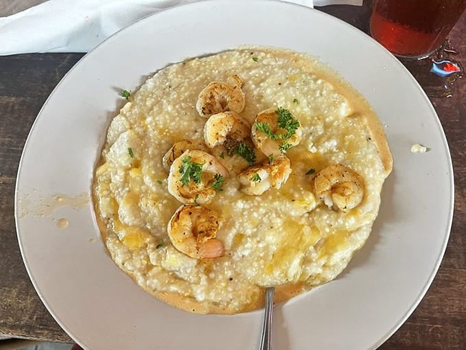 Creamy grits crowned with perfectly seasoned shrimp deliver pure Lowcountry comfort in every single spoonful you take.