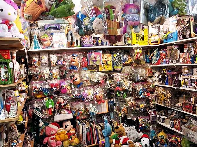 This toy collection looks like every childhood birthday party exploded in one glorious, colorful display of pure nostalgia.