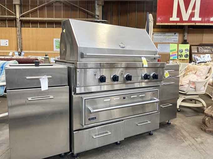 This outdoor grill setup is ready to turn your backyard into the neighborhood's most popular weekend destination spot.