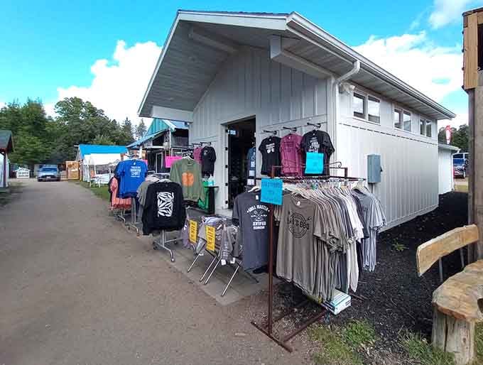 Fresh t-shirts and vintage finds hang side by side, because sometimes you need both old and new in life.