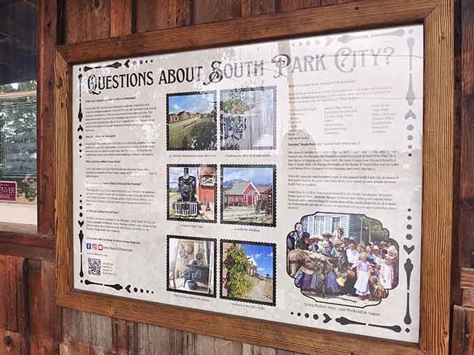 Every building here tells a story, and this helpful board answers questions you didn't even know you had.