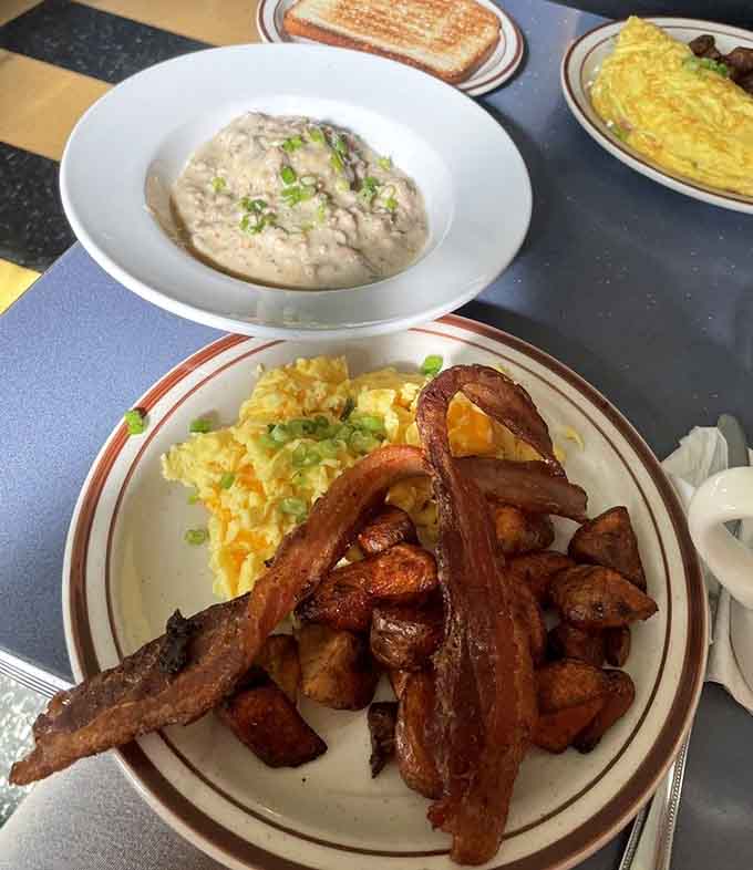 This breakfast spread has more personality than most people you'll meet before noon on a Saturday.