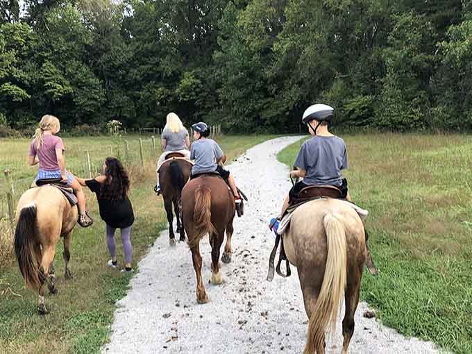 Horseback riding through McCormick's Creek lets you explore the park like pioneers did, minus the dysentery.
