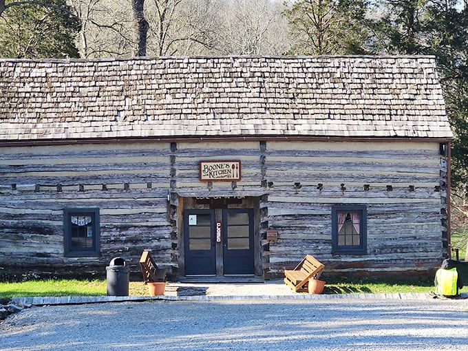 This rustic cabin stands ready to share stories of frontier life when neighbors were miles away, not feet.