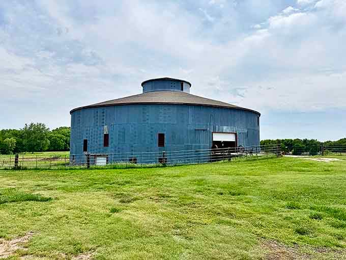The Starke Round Barn stands as a testament to agricultural innovation, its unusual circular design a prairie landmark that's weathered decades of Nebraska seasons.