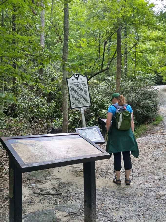 Historical markers tell the tale of ambition meeting mountain, a story written in granite and grit.