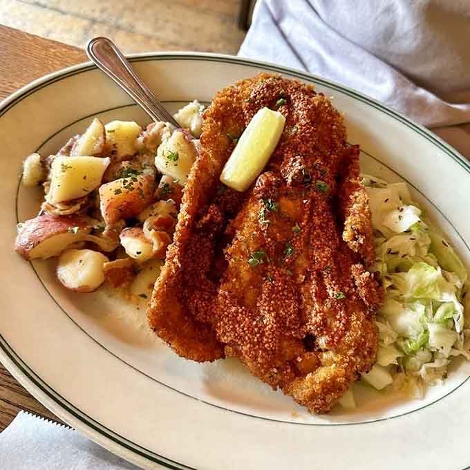Pork schnitzel so beautifully breaded and golden, it deserves its own standing ovation at the dinner table tonight.