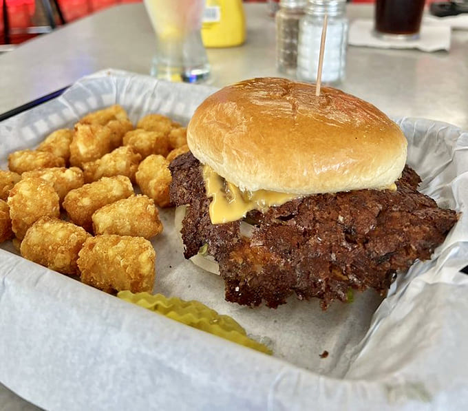 Cheeseburger and tater tots: the lunch combination that's been fueling America since your grandparents were dating.