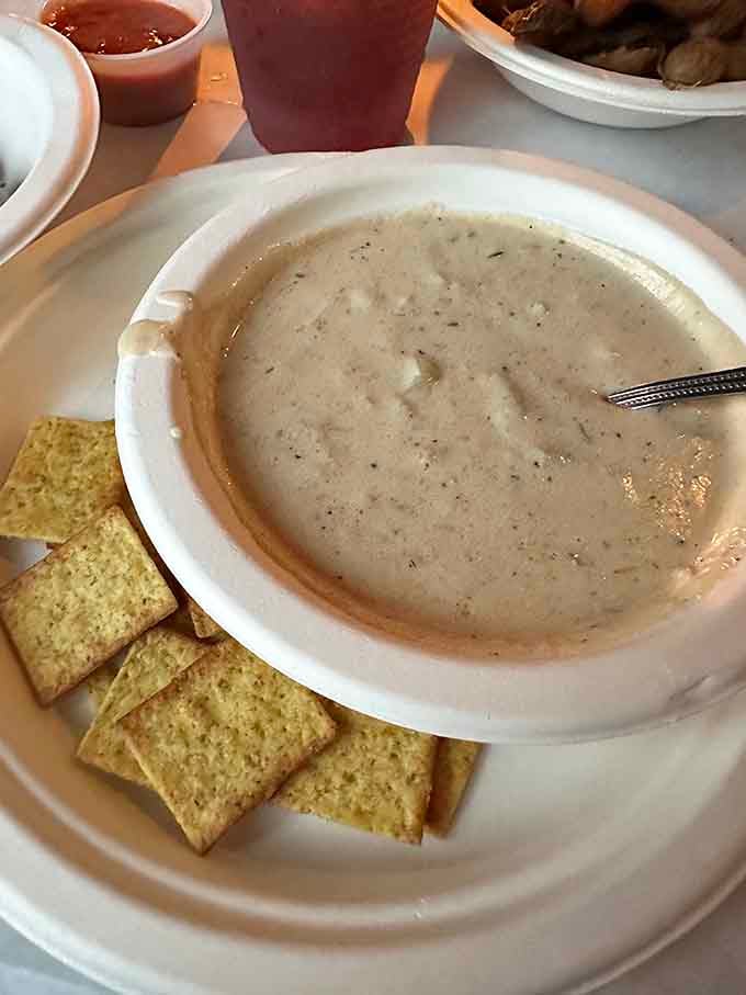 Creamy clam chowder that'll make you forget New England ever claimed ownership of this comfort food classic.
