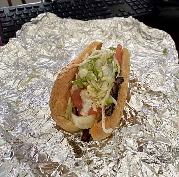 That roast beef and cheddar situation right there is the kind of comfort food that makes everything else seem less important.