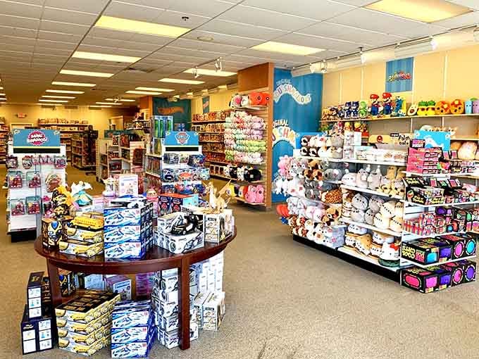 Toy store magic that transforms adults into kids and kids into negotiation experts: "But it's on SALE, and I got an A in math!"