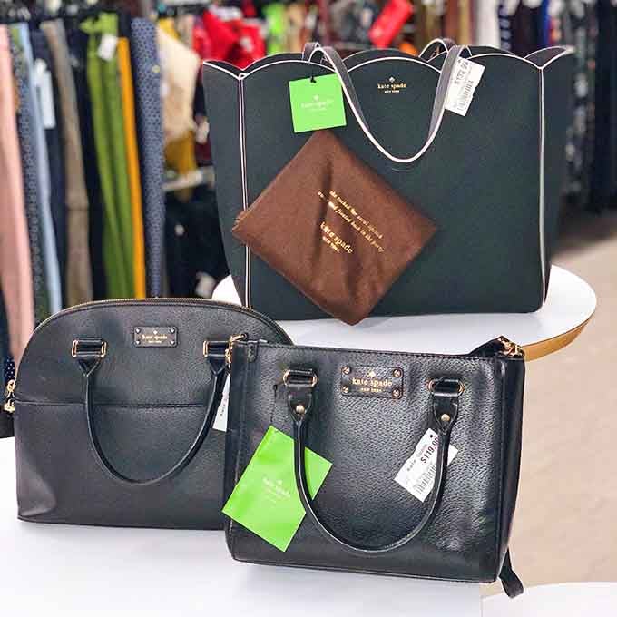 Kate Spade bags at thrift store prices feel like finding actual treasure in your own backyard shopping adventure.