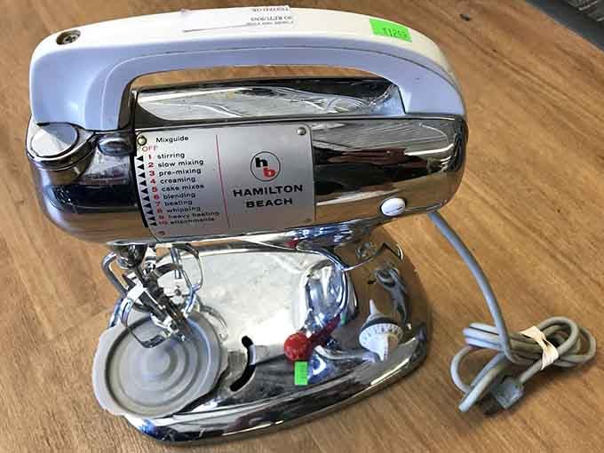 A vintage Hamilton Beach mixer that still works perfectly, proving they really don't make them like they used to anymore.