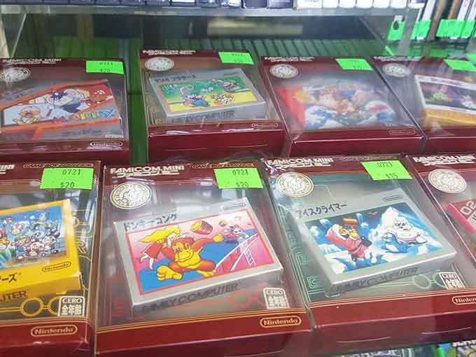 Japanese Famicom cartridges in their original glory, back when game instructions were thicker than the actual game manual you'd ignore.