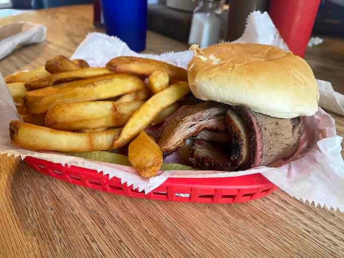 Sometimes the perfect sandwich is just smoked meat, a soft bun, and the confidence to let quality speak.